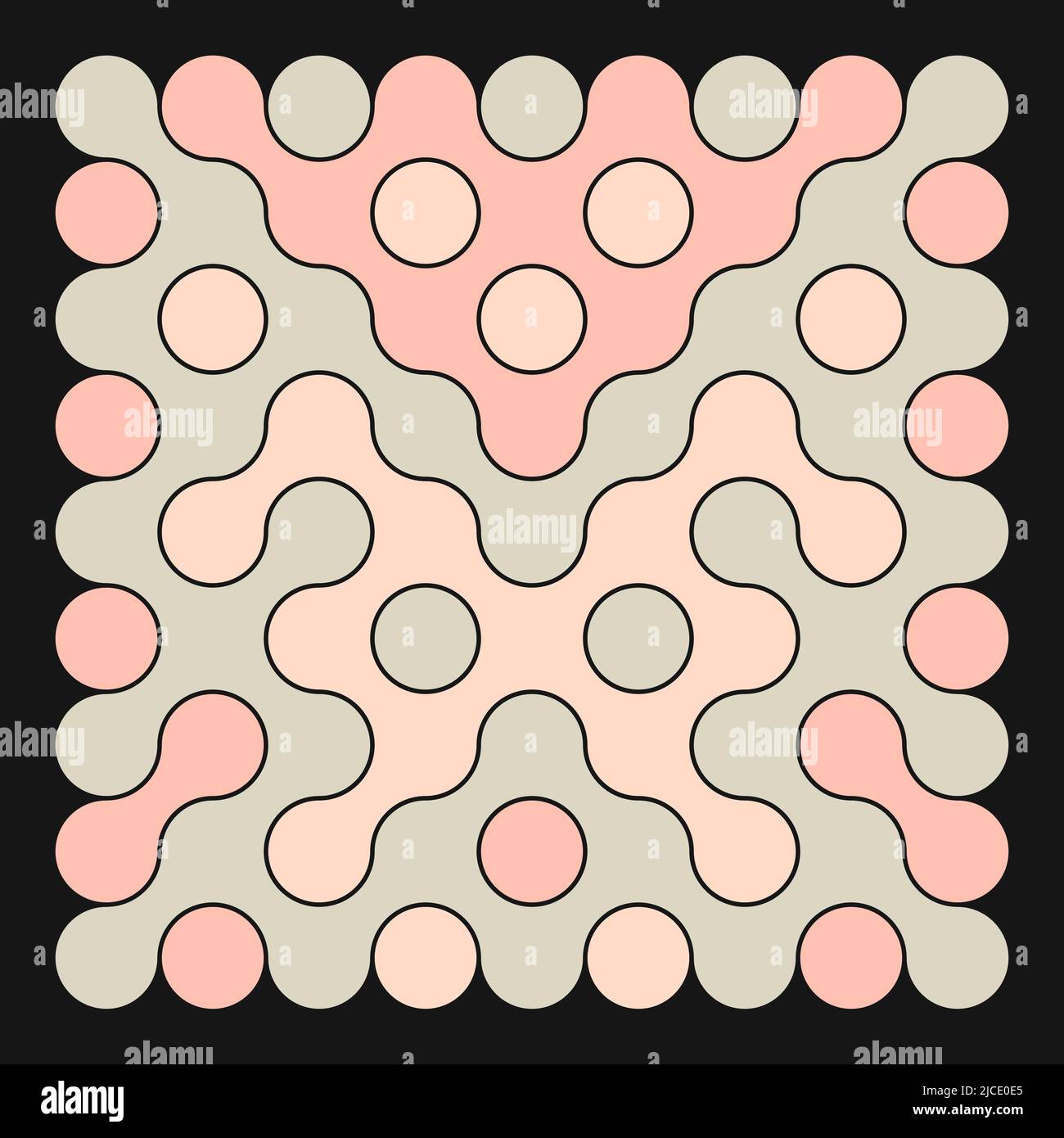 Random color rounded truchet tiling illustration Stock Vector Image ...