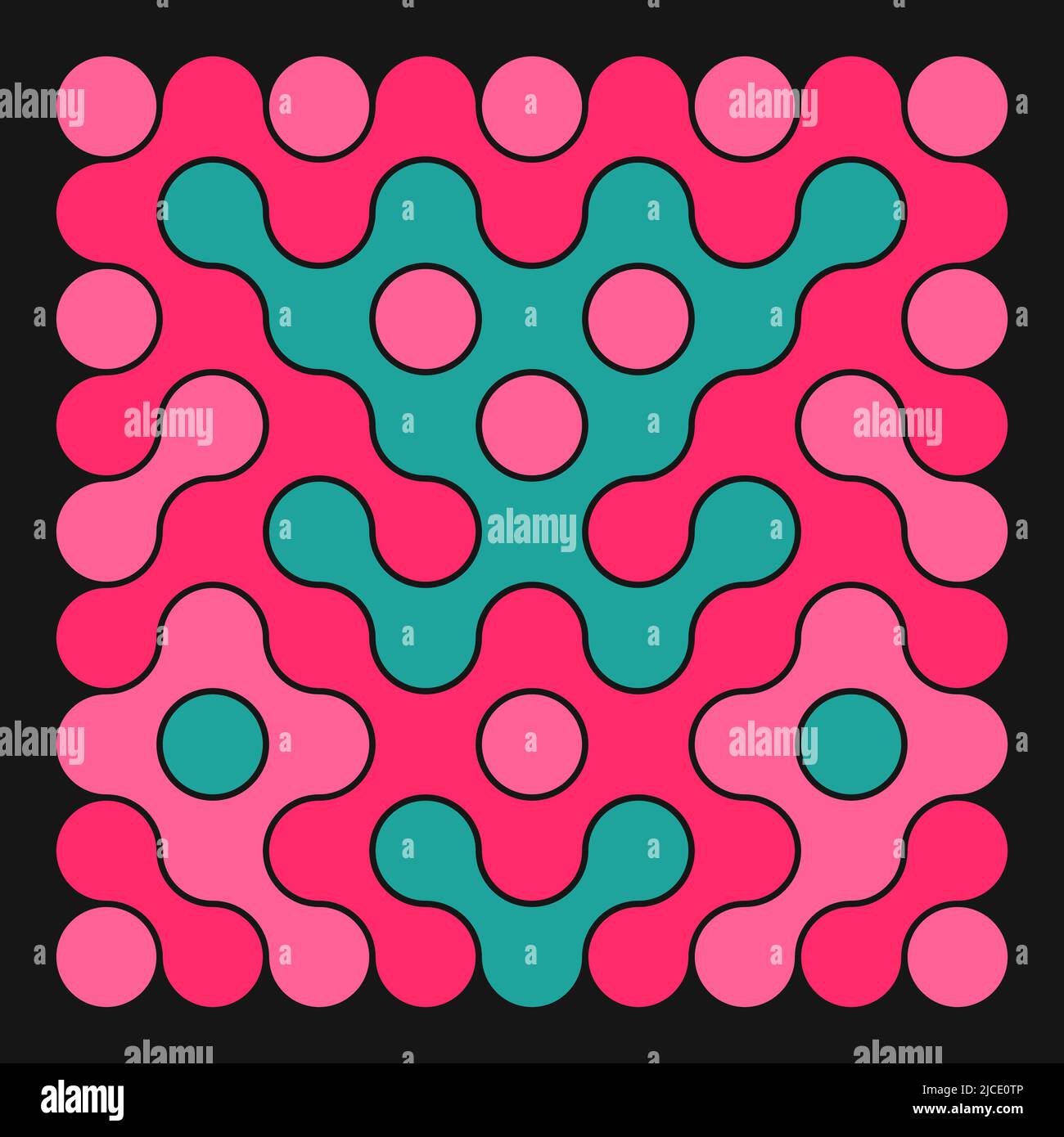 Random color rounded truchet tiling illustration Stock Vector Image ...