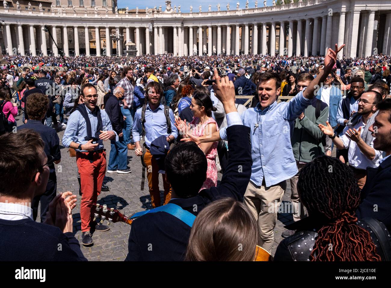 Holy ground. Large crowds at the Easter Sunday mass and Benediction at ...