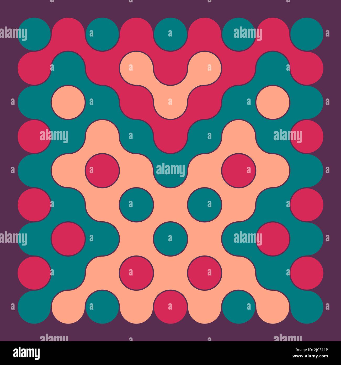 Random color rounded truchet tiling illustration Stock Vector Image ...