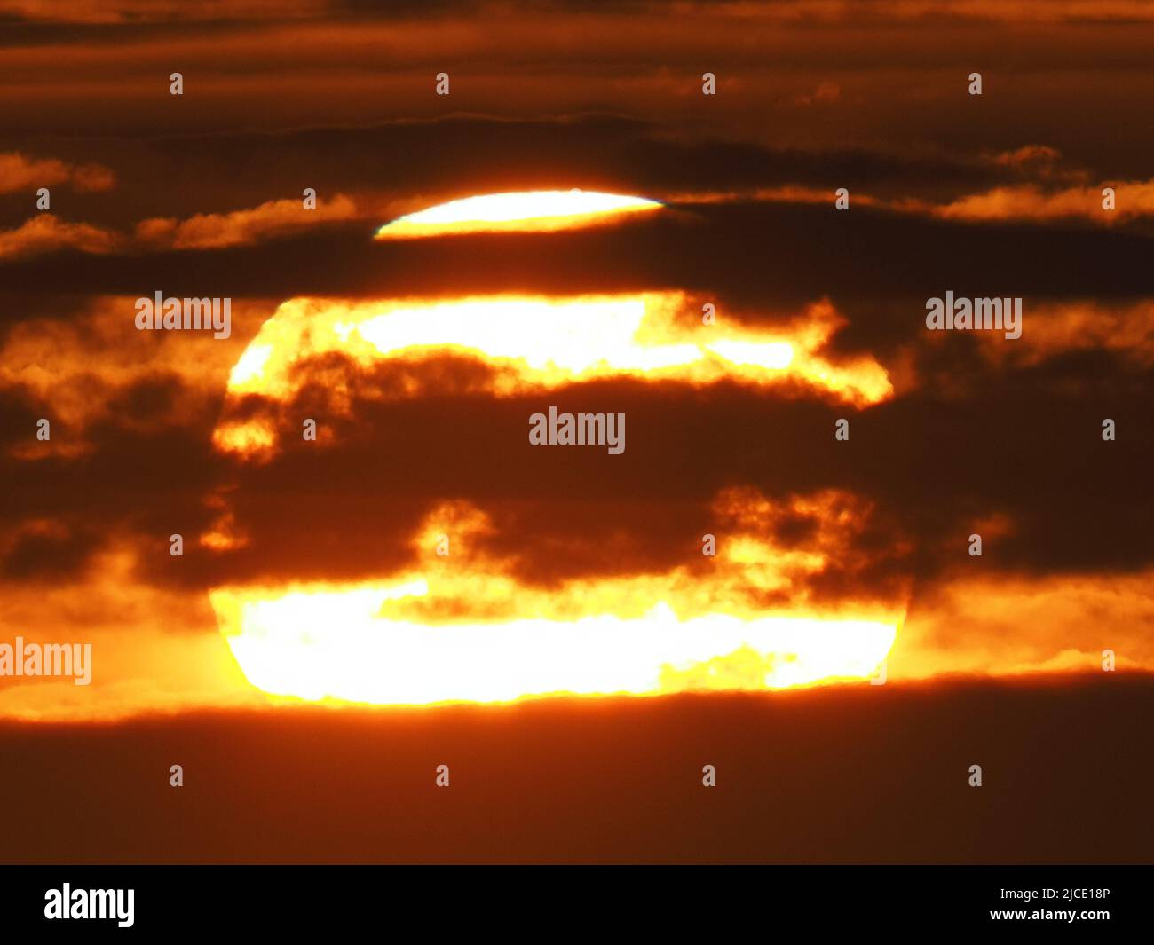 Sheerness, Kent, UK. 12th June, 2022. UK Weather: sunset in Sheerness ...