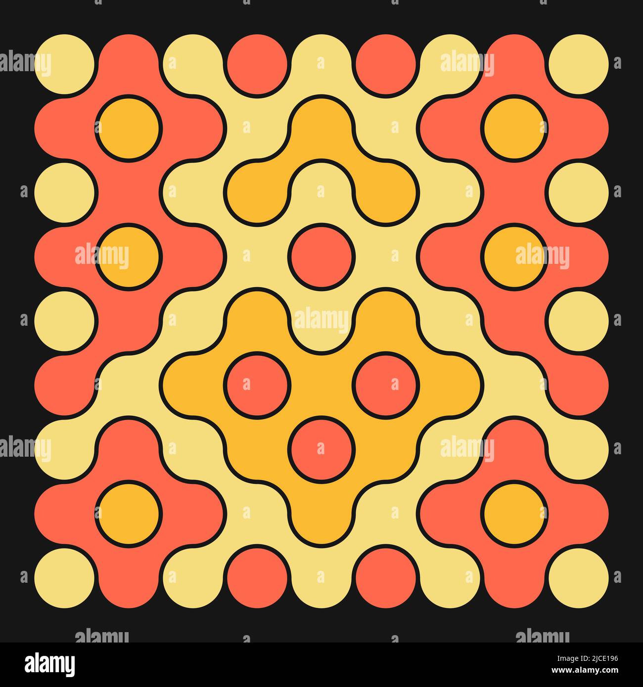 Random color rounded truchet tiling illustration Stock Vector Image ...