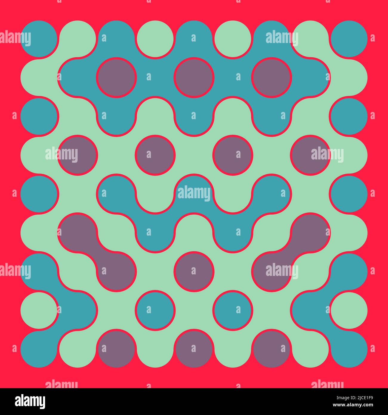 Random color rounded truchet tiling illustration Stock Vector Image ...