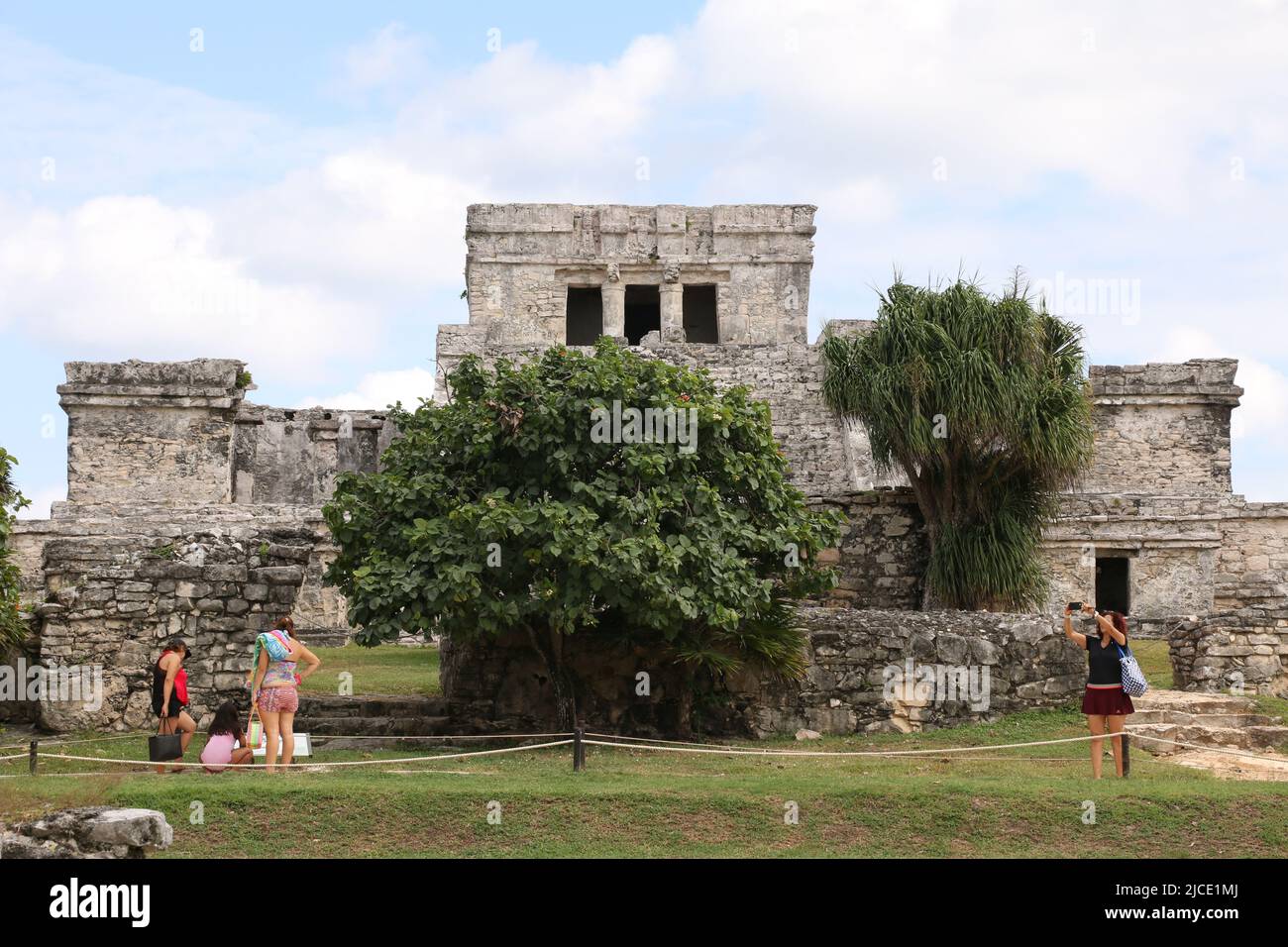 Tourist in Tulum Ruins Stock Photo - Alamy