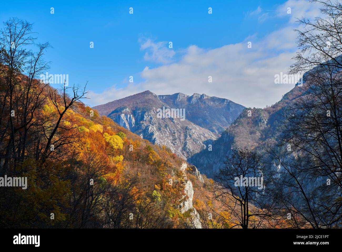 Autumn landscape from Cerna Mountains Romania Stock Photo - Alamy