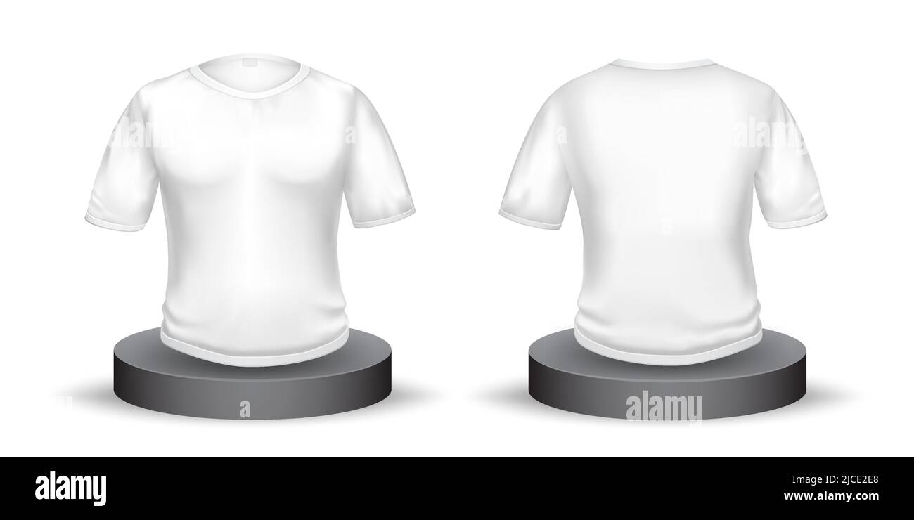 white t-shirt empty layout template for prints Stock Vector Image & Art ...