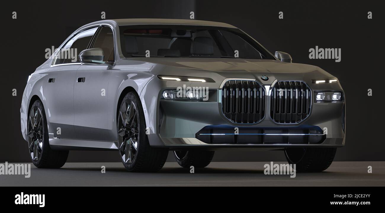 New BMW I7 flagship limousine with electric drive Stock Photo - Alamy