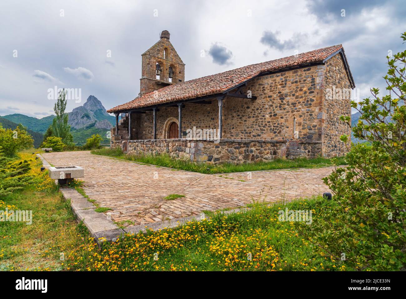 Church of Our Lady of the Rosary, in the town of Riaño, Community of ...