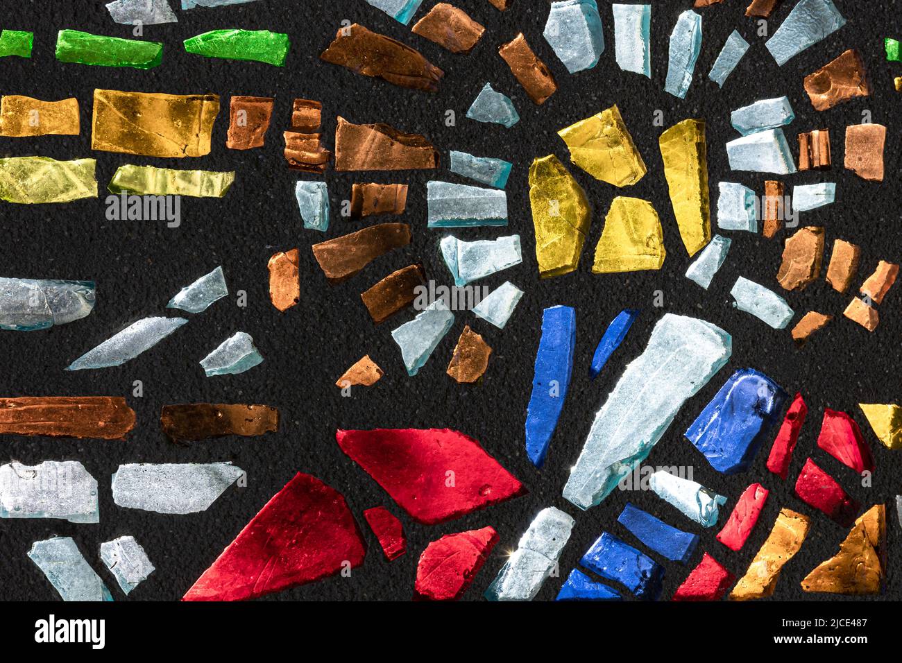 Abstract background, pieces of broken multi-colored glass Stock Photo ...