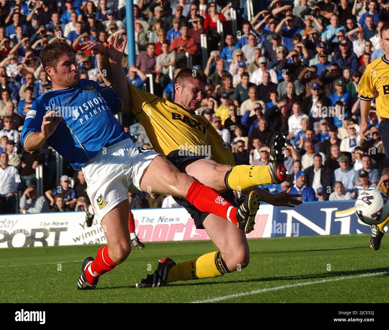 PORTSMOUTH V PRESTON LEE BRADBURY.JUST FAILS TO TURN IN A CROSS UNDER ...
