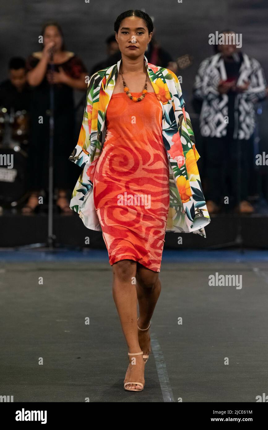 Hupfeld Hoerder Designs Resort Luxe runway during Fiji Fashion Week on ...