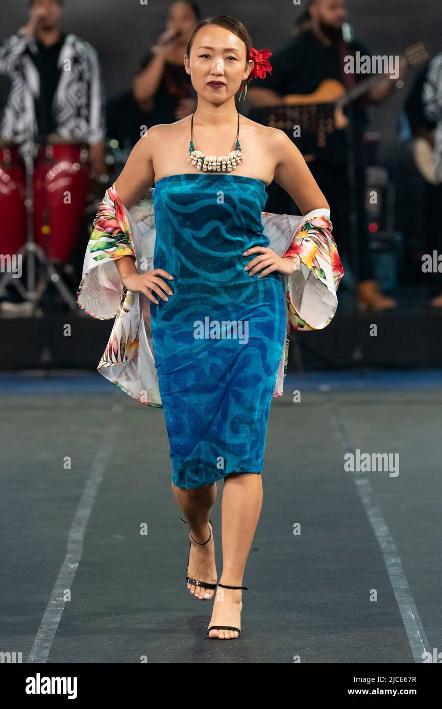 Hupfeld Hoerder Designs Resort Luxe runway during Fiji Fashion Week on ...