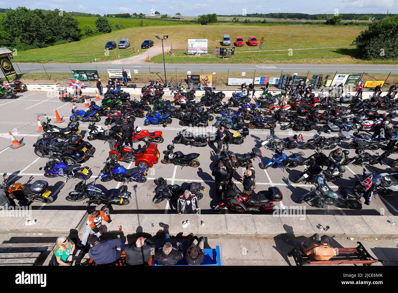 Bikers ascend on Squires Cafe Bar in North Yorkshire to go on a charity ...