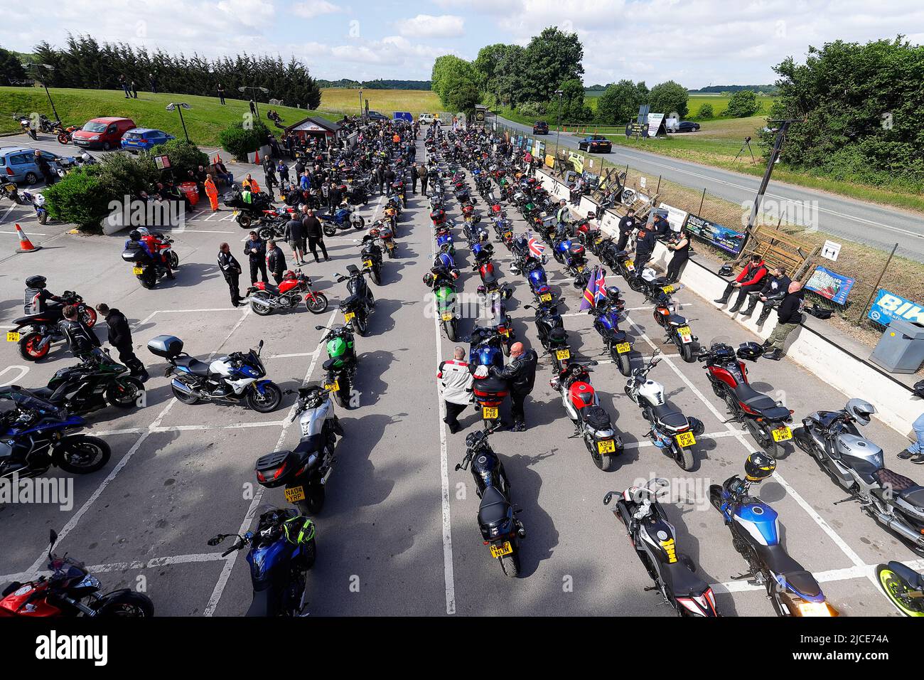 Bikers ascend on Squires Cafe Bar in North Yorkshire to go on a charity ...