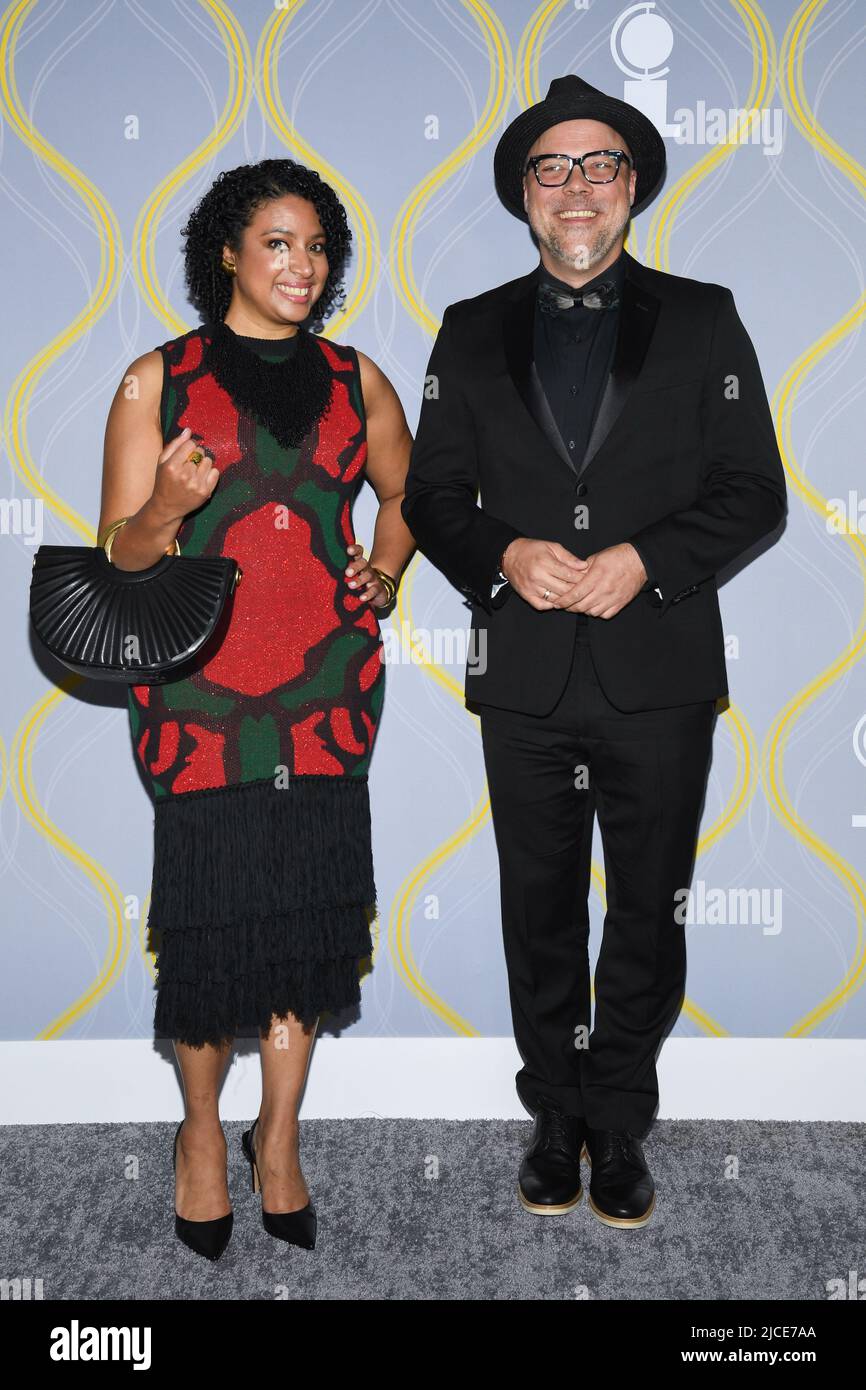 New York City, US, June 12, 2022. Masi Asare and Nathan Tysen walking ...
