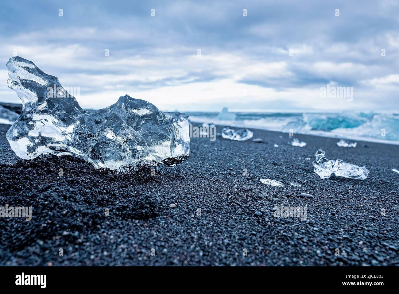 Beautiful black sand beach hi-res stock photography and images - Alamy