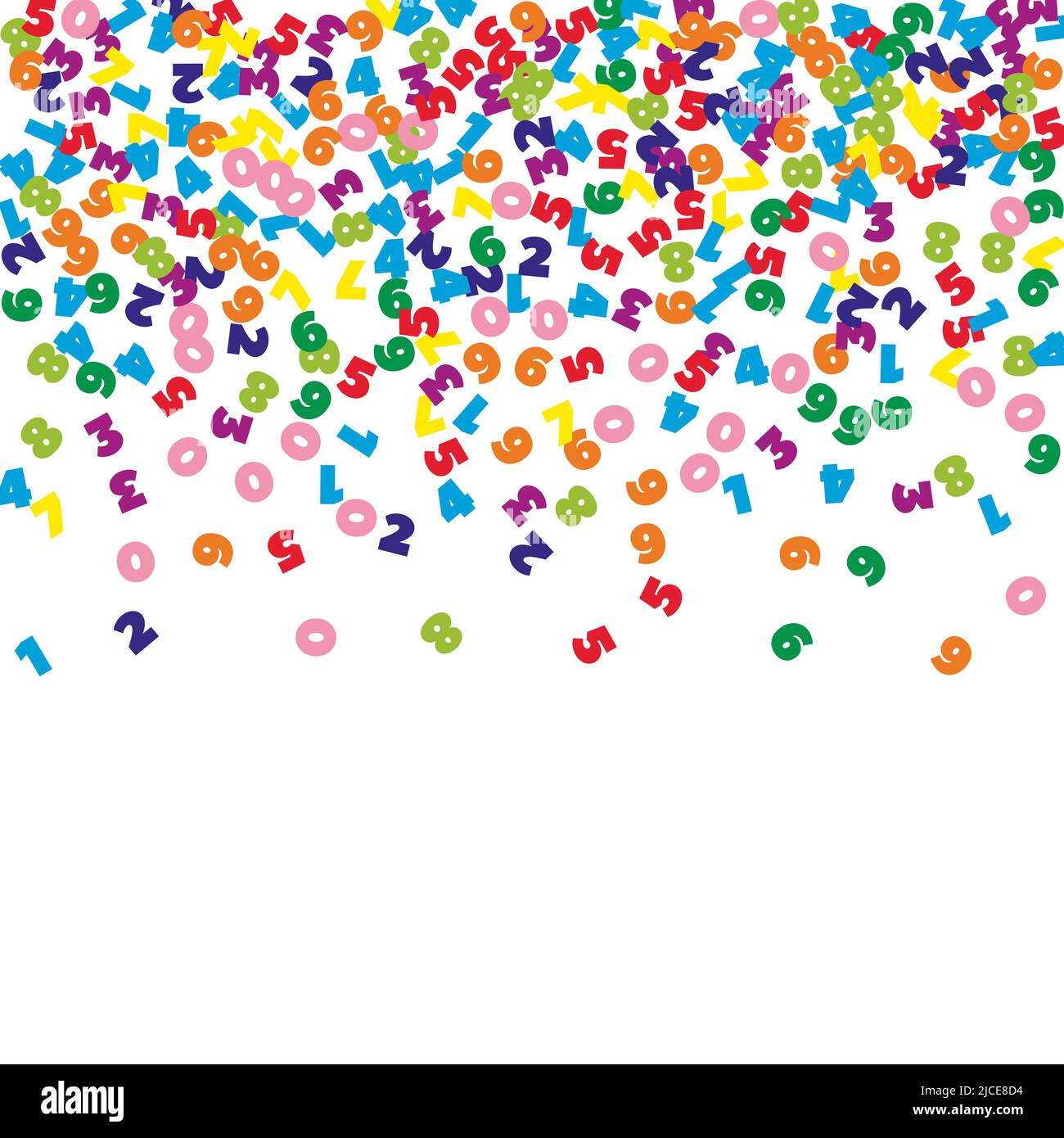 Falling colorful numbers. Math study concept with flying digits ...