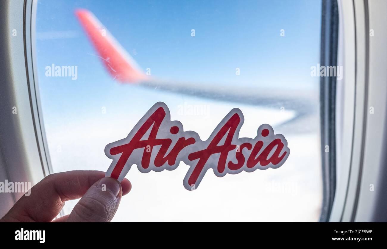 December 6, 2021, Kuala Lumpur, Malaysia. The emblem of the airline ...