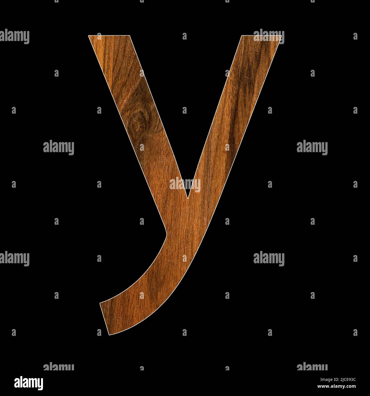 lowercase letter y - wood texture - black background Stock Photo - Alamy