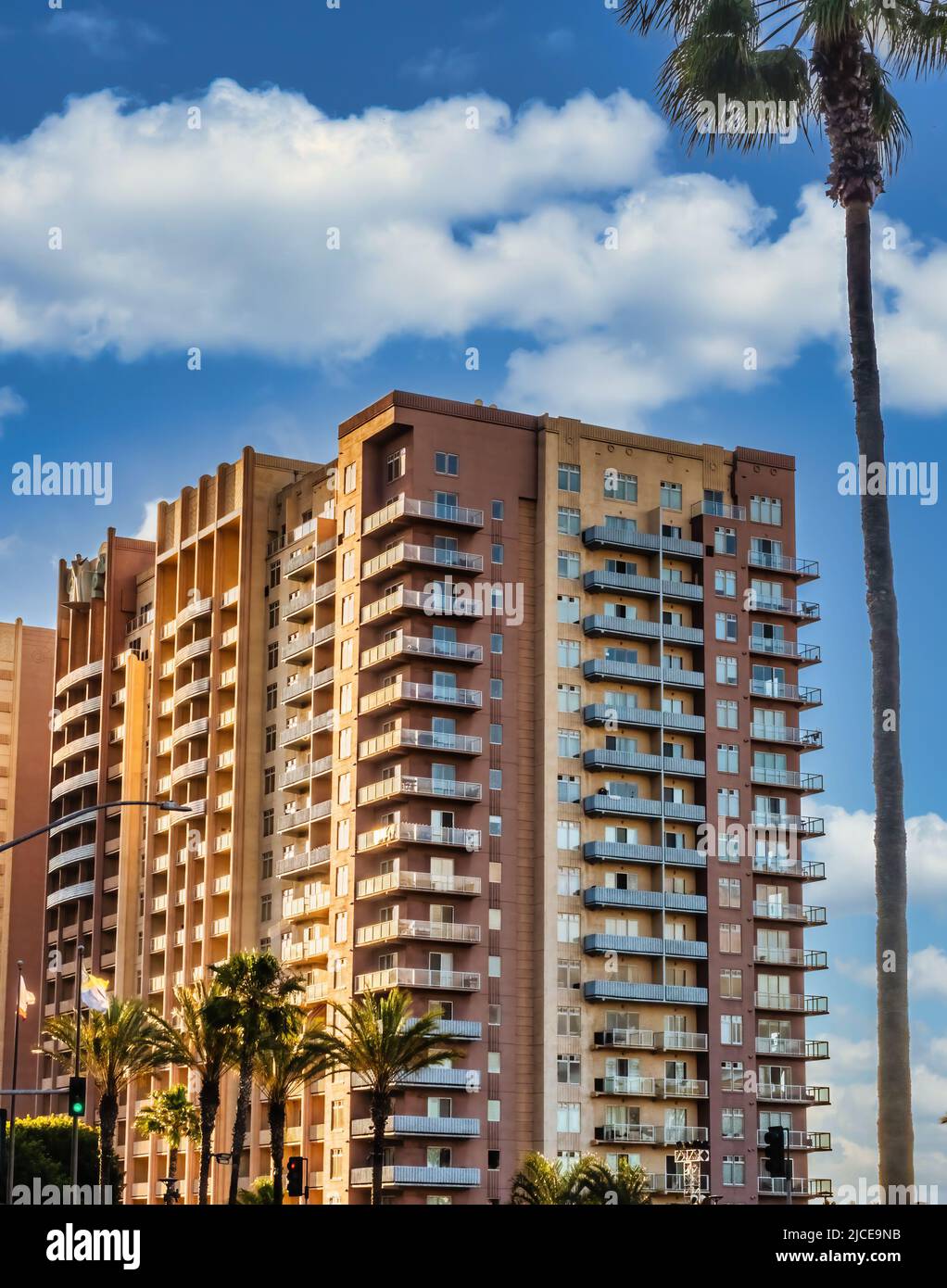 Colorful Condo Tower in Long Beach Stock Photo - Alamy