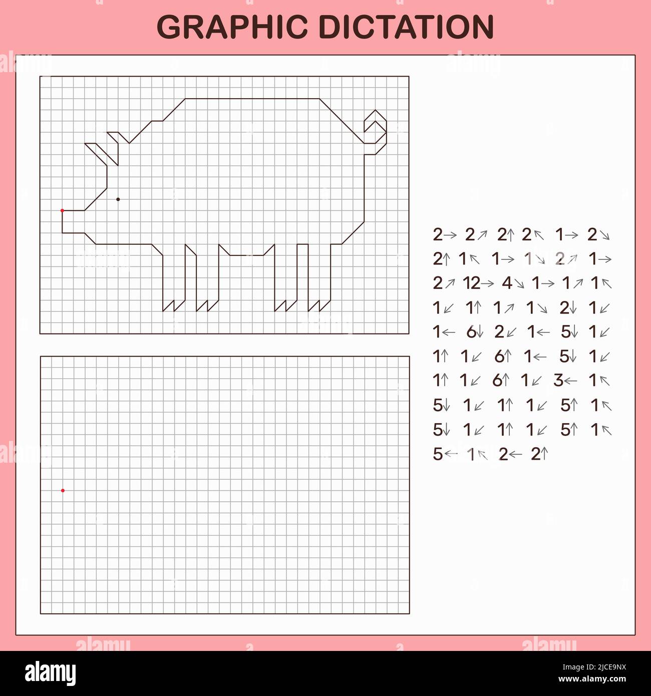 Graphic dictation. Educational games for kids Stock Vector Image & Art ...