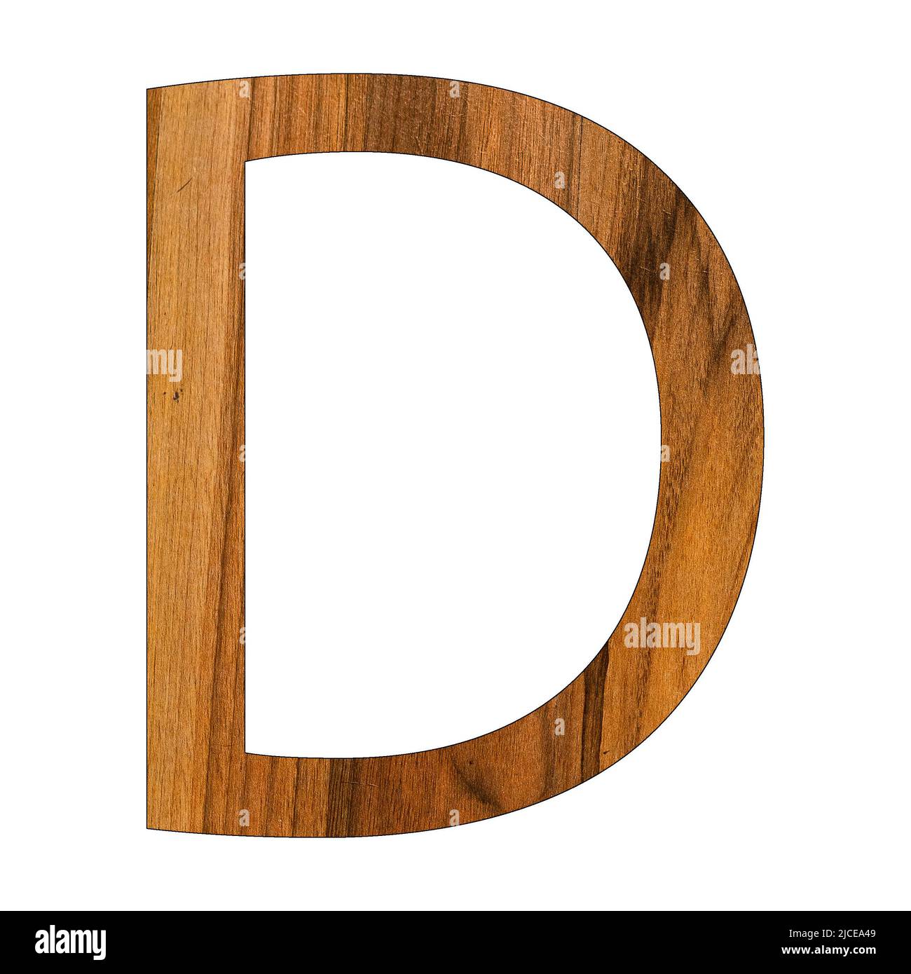 Uppercase letter D - wood texture - white background Stock Photo - Alamy