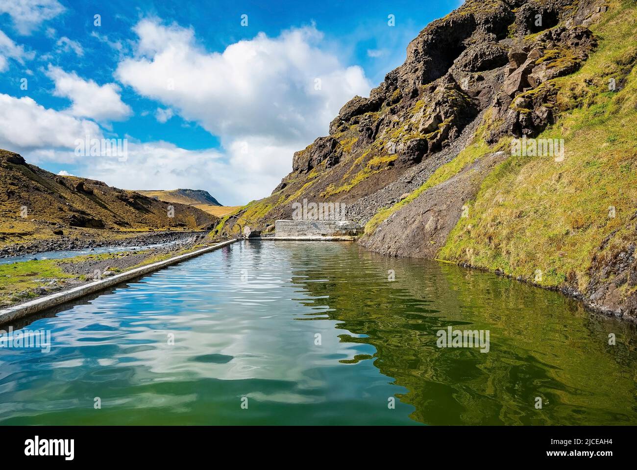 Seljavallalaug geothermal pool iceland hi-res stock photography and ...
