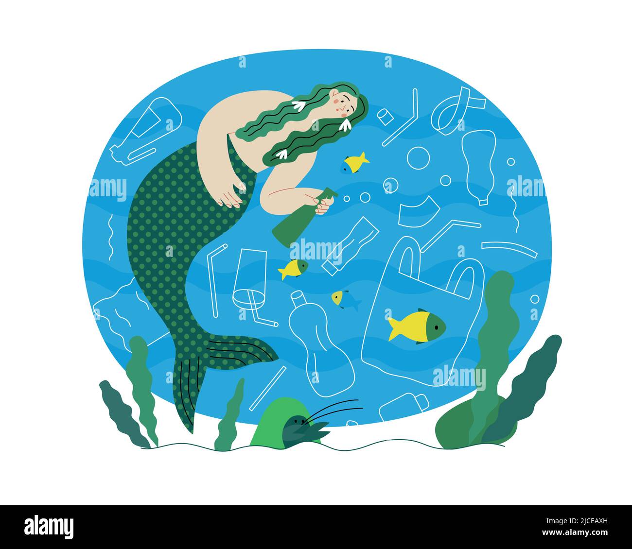 Floating garbage ocean Cut Out Stock Images & Pictures - Alamy