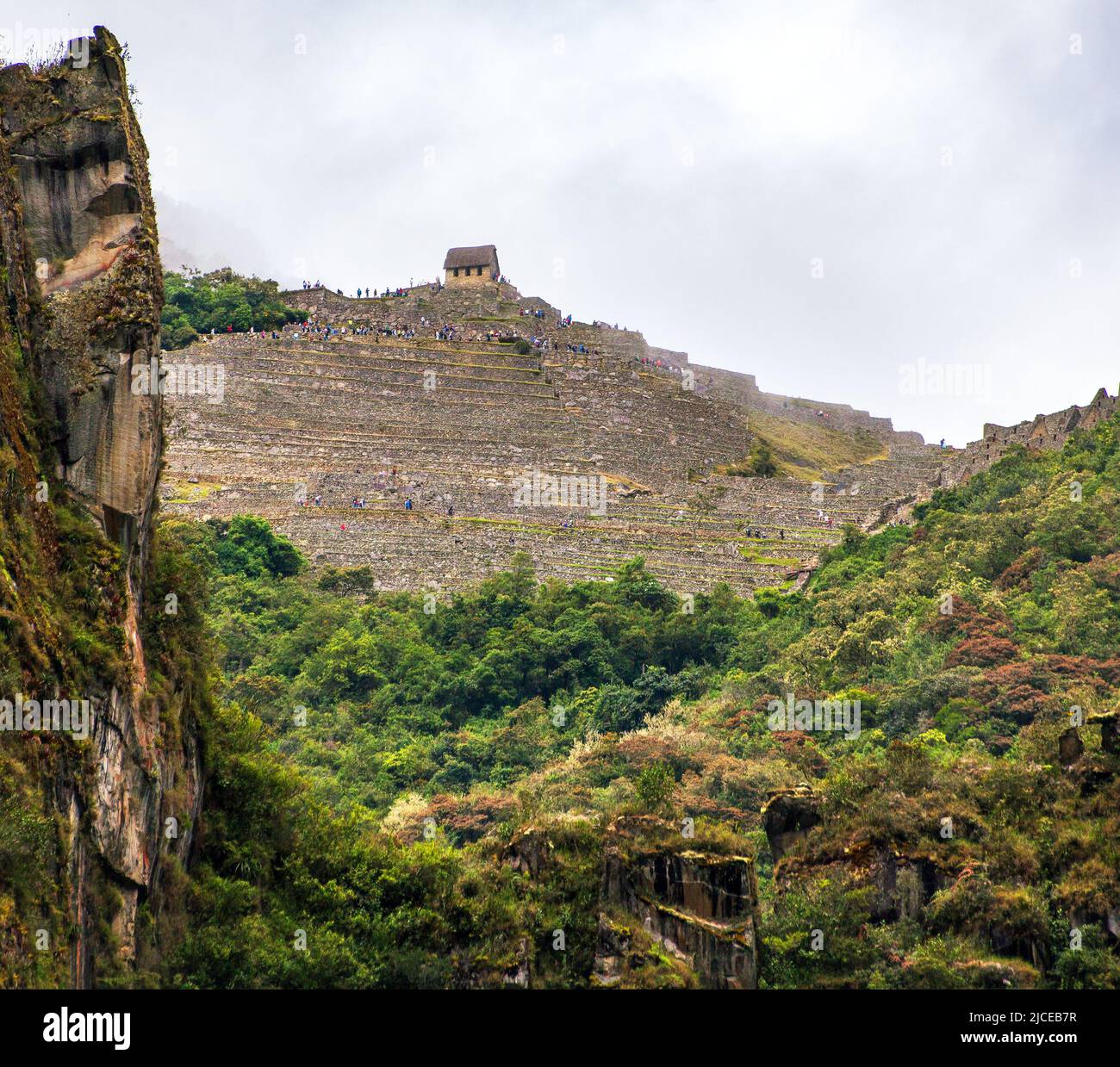 Machu Picchu, panoramic view of peruvian incan town, unesco world ...