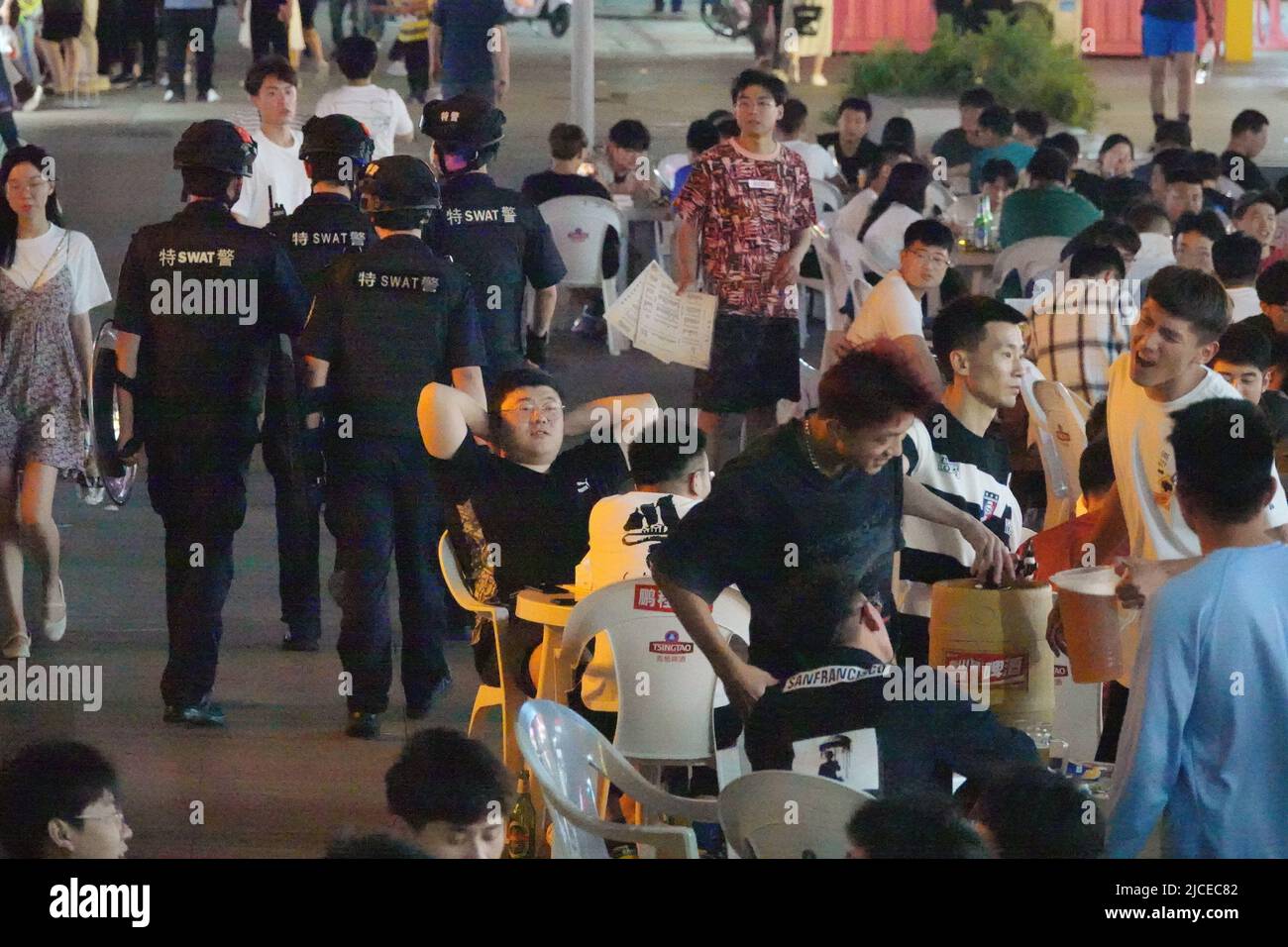 YANTAI, CHINA - JUNE 12, 2022 - Special police officers are on duty at ...
