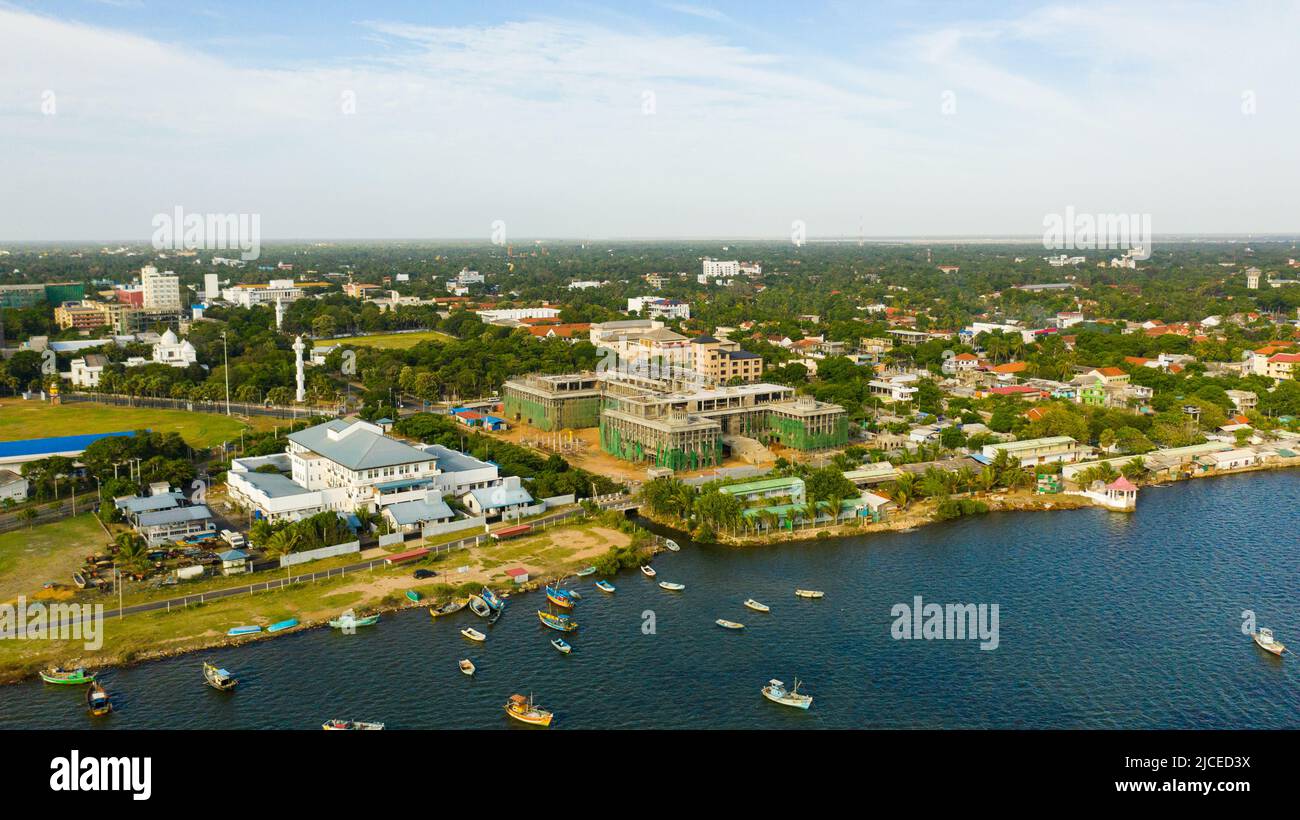 Top view of Jaffna is the northernmost city in the tropical island of ...