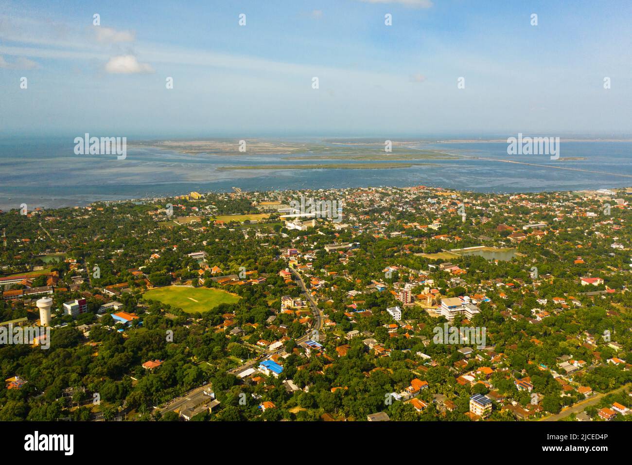 Top view of Jaffna is the northernmost city in the tropical island of ...