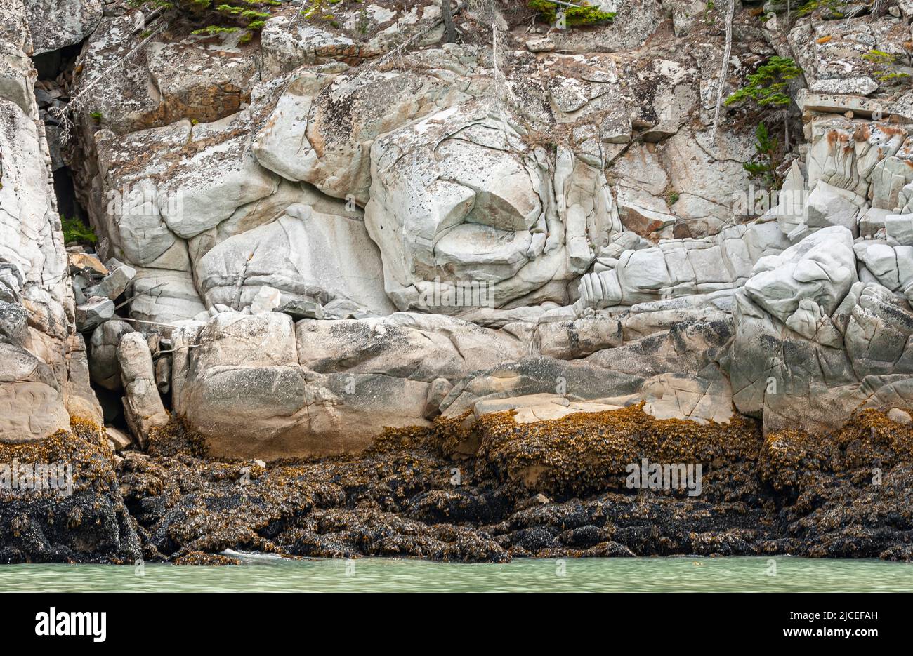 Skagway, Alaska, USA - July 20, 2011: Taiya Inlet above Chilkoot Inlet ...