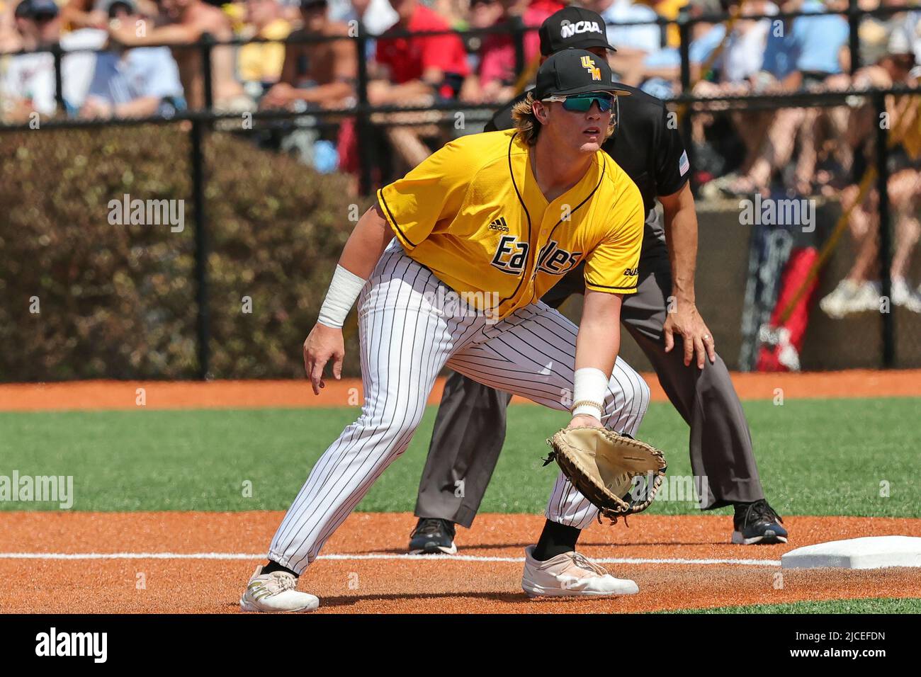 Hattiesburg, Mississippi. US, Jun 12, 2022: Southern Miss first baseman ...