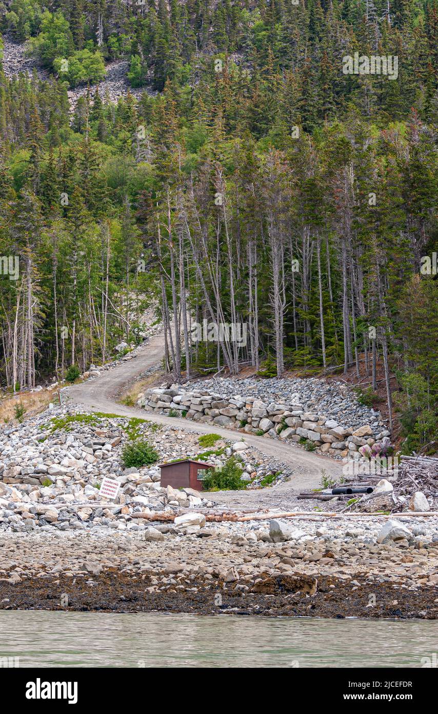 Skagway, Alaska, USA - July 20, 2011: Taiya Inlet above Chilkoot Inlet ...
