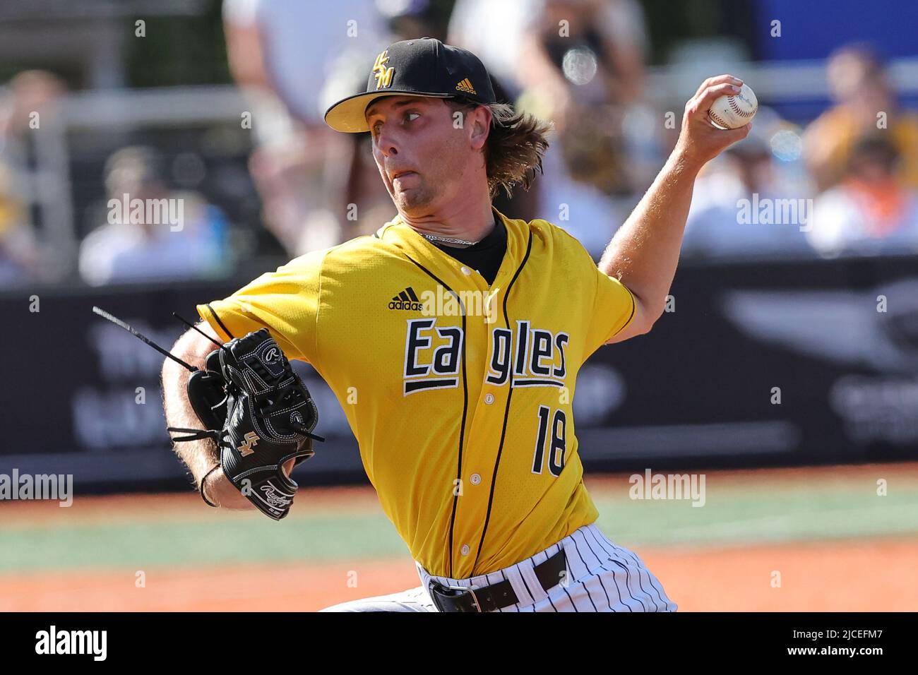 Hattiesburg, Mississippi. US, Jun 12, 2022: Southern Miss pitcher ...