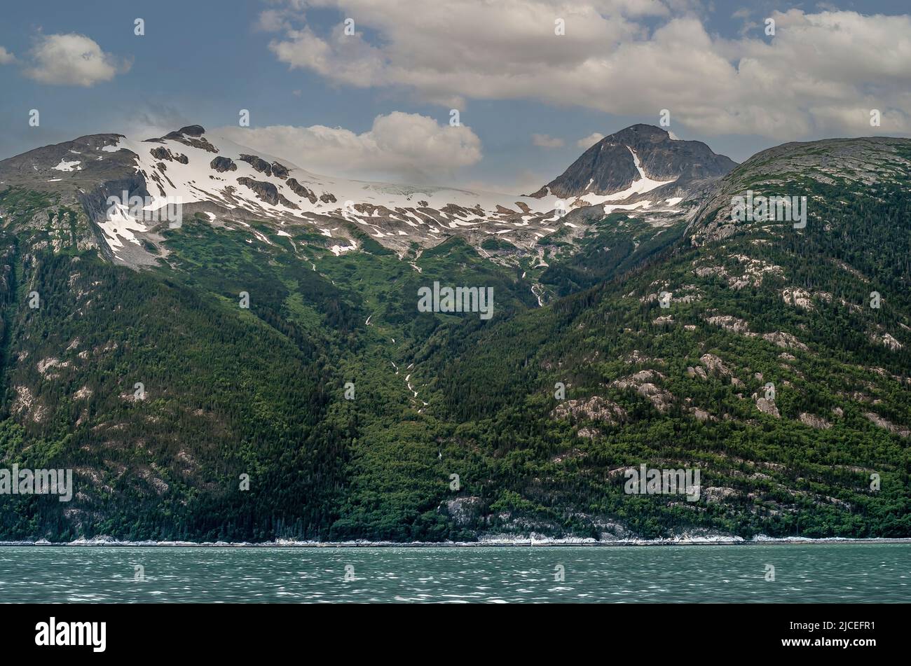 Skagway, Alaska, USA - July 20, 2011: Taiya Inlet above Chilkoot Inlet ...