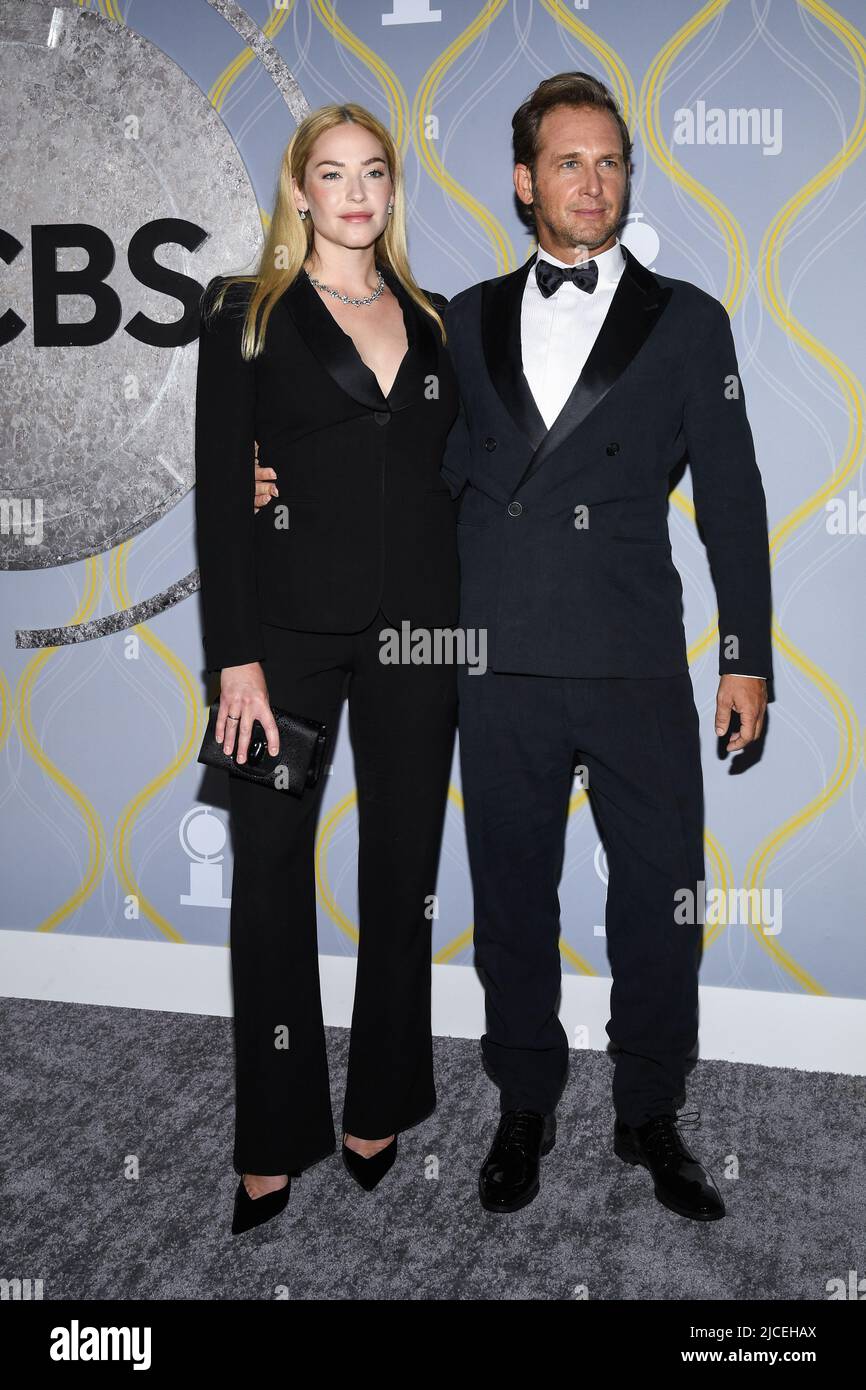 New York, USA. 12th June, 2022. Rachel Mortenson and Josh Lucas walking ...