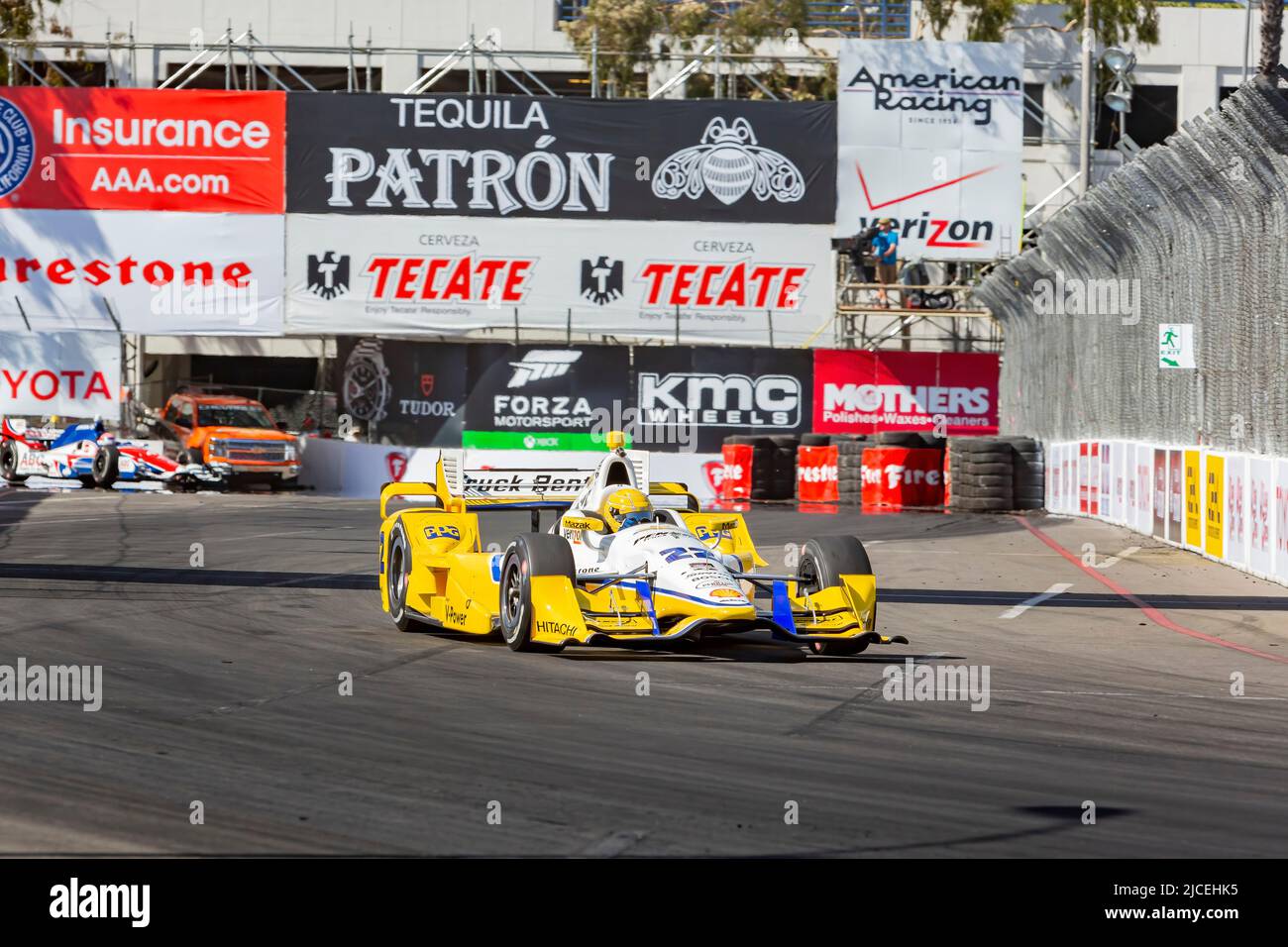 Los Angeles, APR 18 2015 - Sunny view of the Grand Prix competition at ...