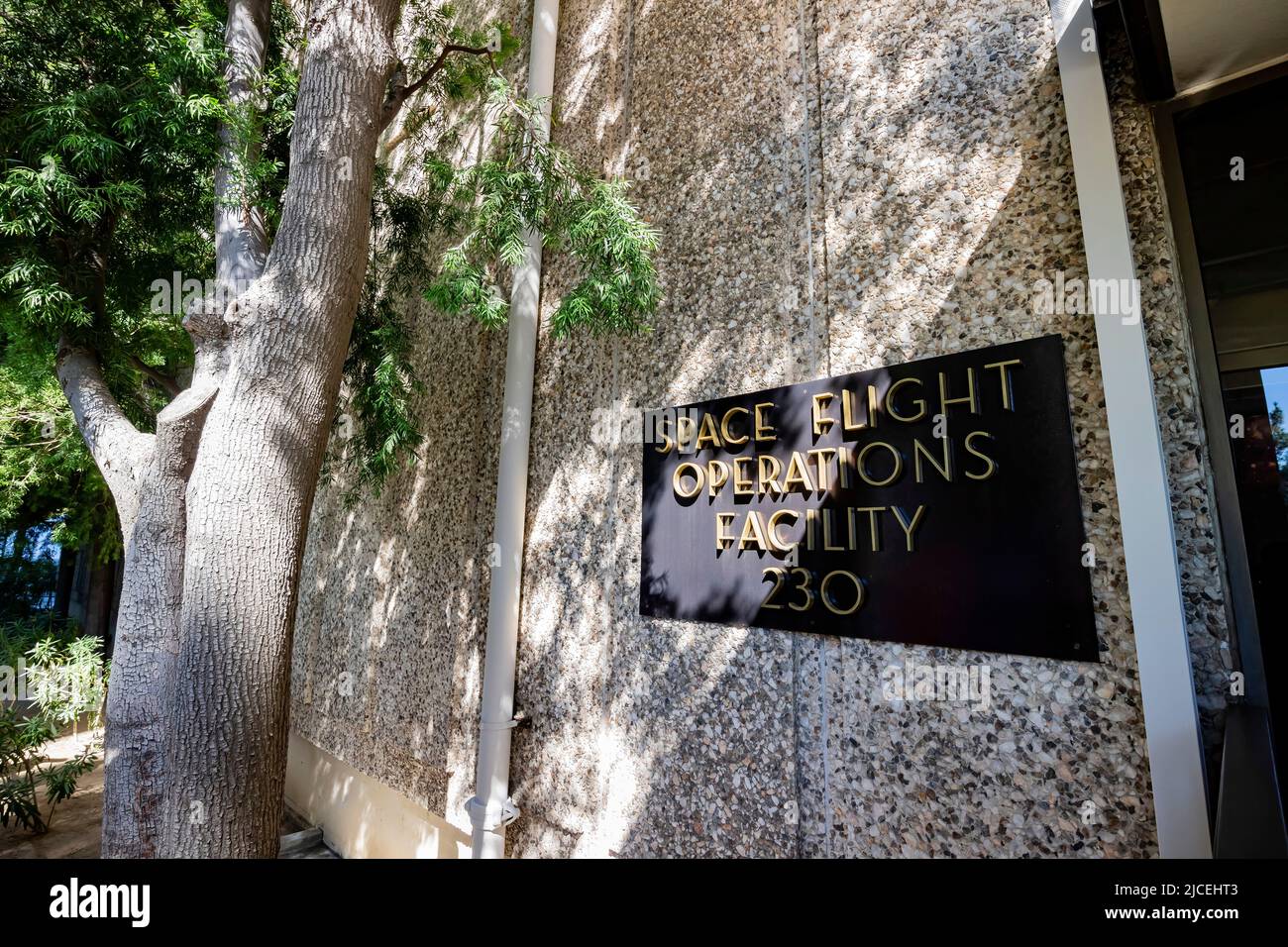 Los Angeles, OCT 11 2015 - Exterior view of the sign of Space flight ...