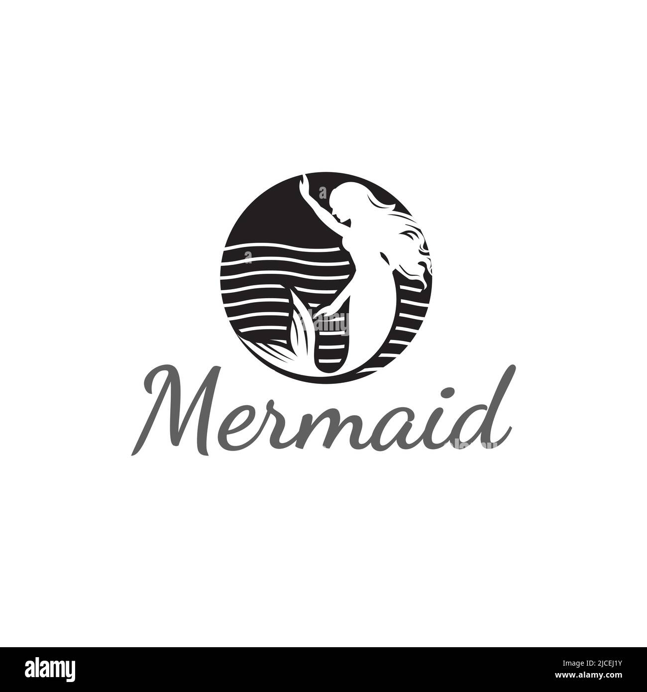 Mermaid logo vector vectors hi-res stock photography and images - Alamy