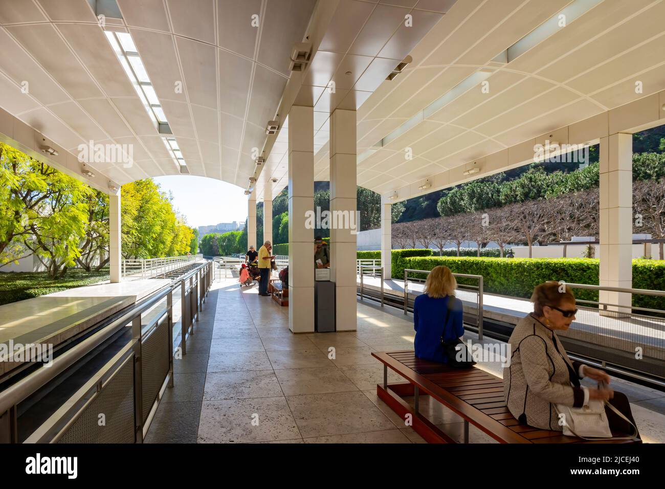 Los Angeles, FEB 11 2015 - Transport tram of the getty center Stock ...