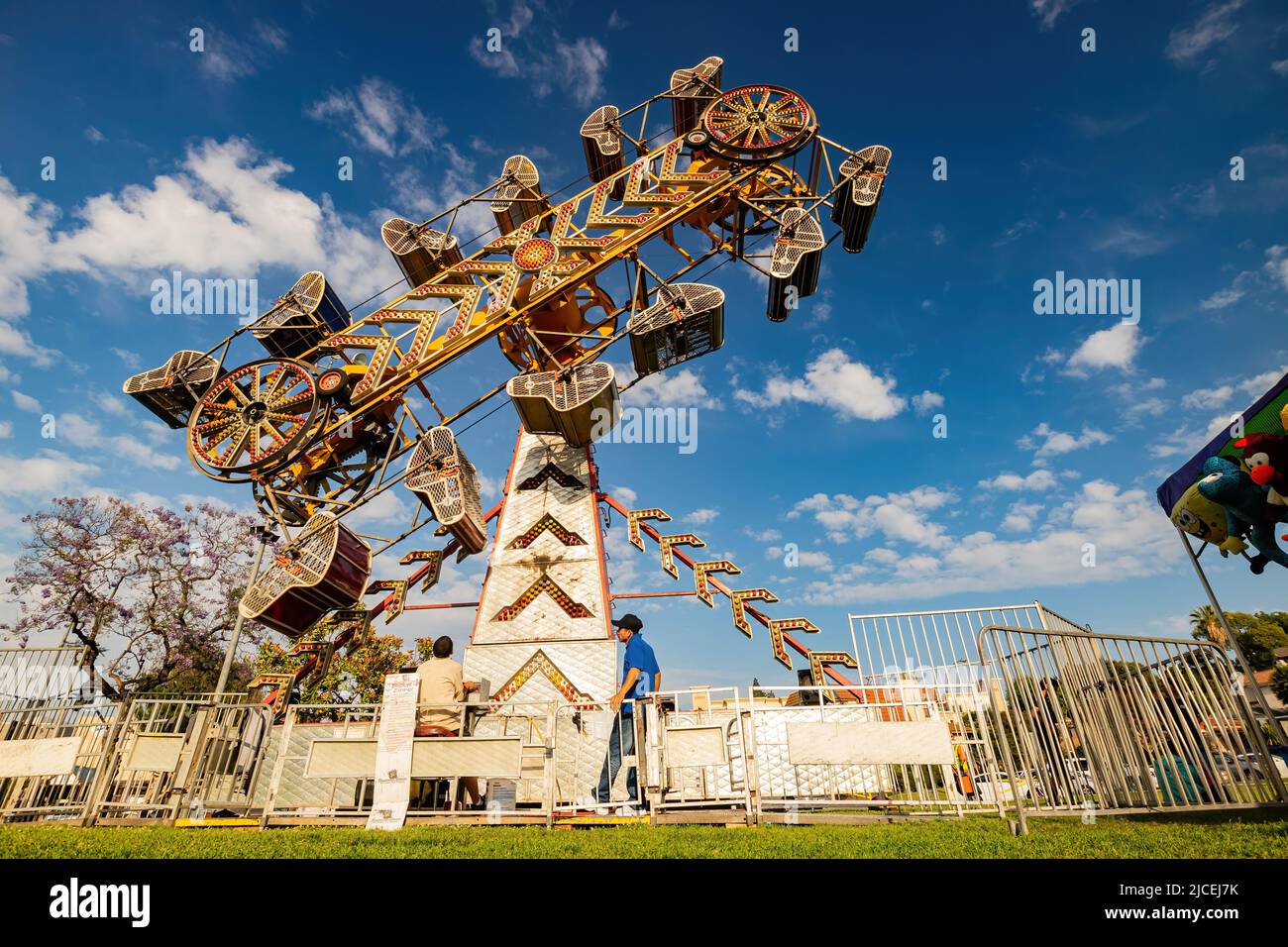 Los Angeles, MAY 17 2015 - Sunny view of the Amusement ride Stock Photo ...