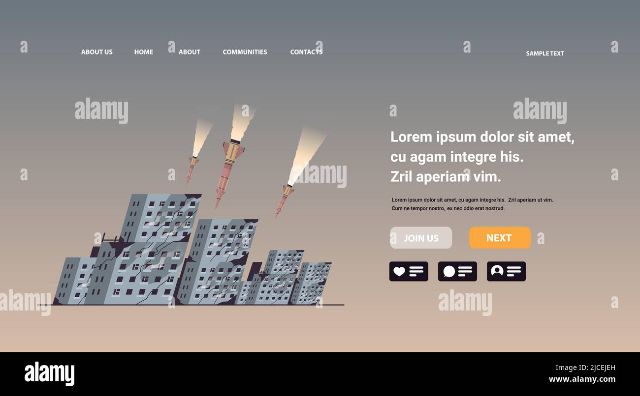 city destroy environment broken buildings under shelling of russian ...