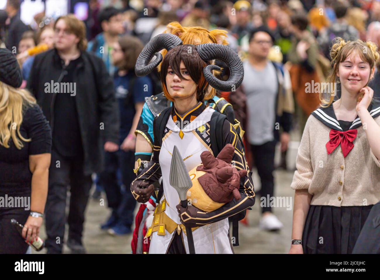 Melbourne, Australia. 11th June, 2022. A cosplayer dressed as a ...