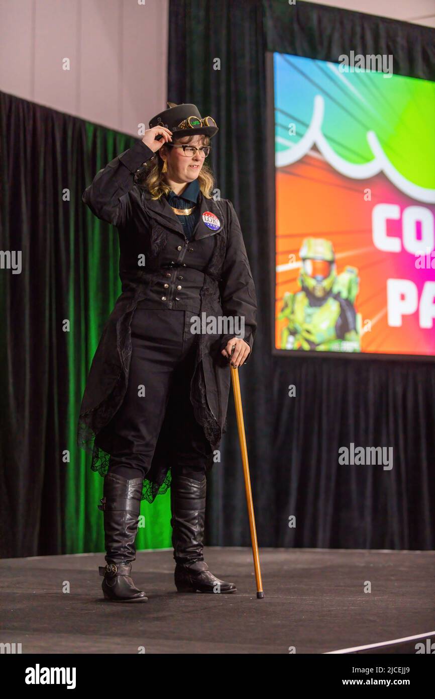 Melbourne, Australia. 12th June, 2022. A cosplayer dressed as President ...