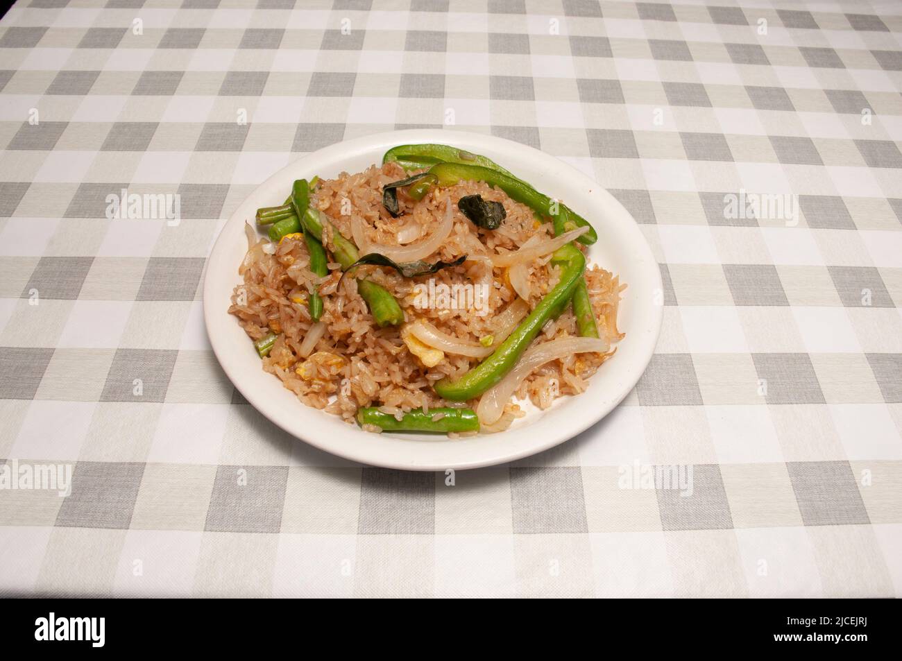 Authentic Asian food known as basil fried rice Stock Photo - Alamy