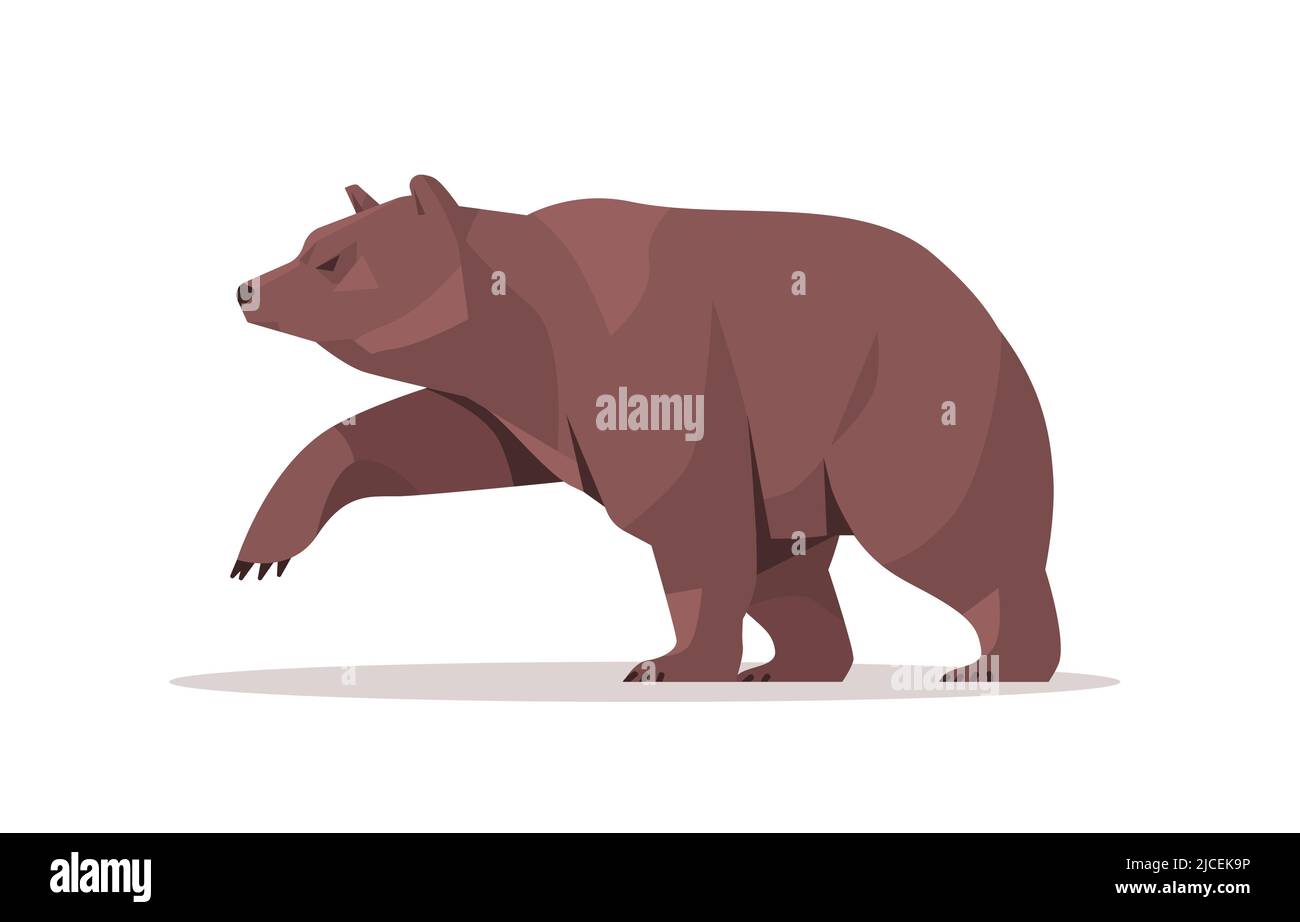 Brown bear side view Stock Vector Images - Alamy