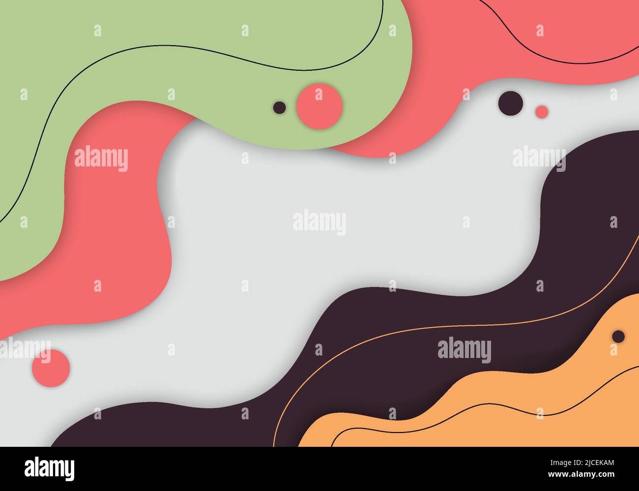 Abstract colorful wavy template design overlapping style. Movement ...