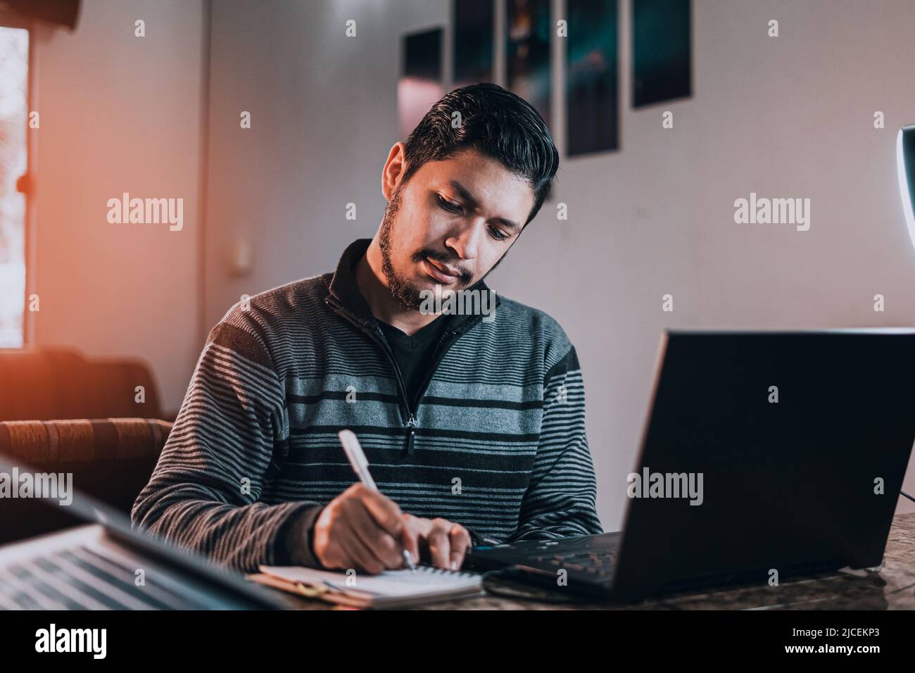 Man behind office desk studying hi-res stock photography and images - Alamy